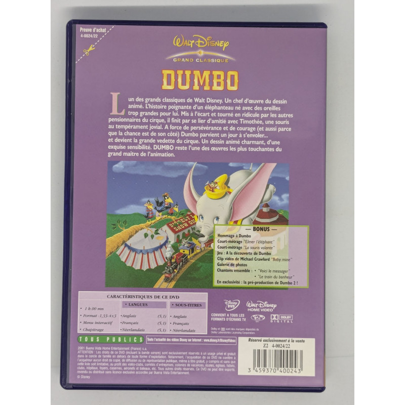 Dumbo - DVD - Grand Classique Walt Disney