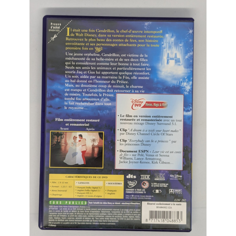 Cendrillon - DVD - Chef-d'œuvre Walt Disney